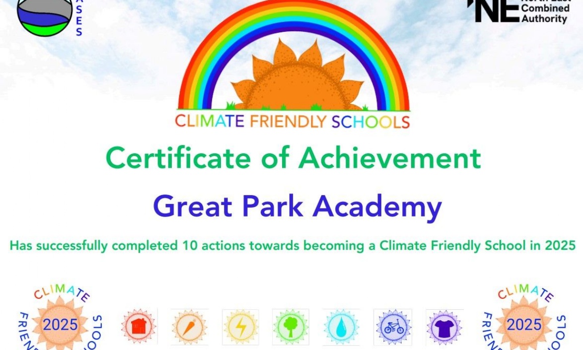 Great Park Academy - Great Park Academy Awarded “Climate Friendly ...